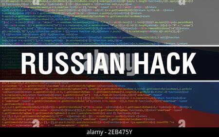 Hack concept with Random Parts of Program Code. Hack with Programming ...