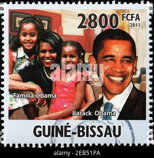 Barack and Michelle Obama on postage stamp Stock Photo - Alamy