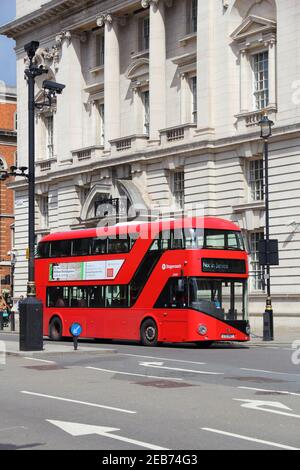 Traffic in London, TFL double decker, road ahead closed Stock Photo - Alamy