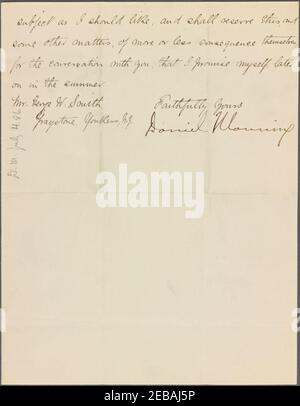 Correspondence with Daniel Manning Stock Photo - Alamy