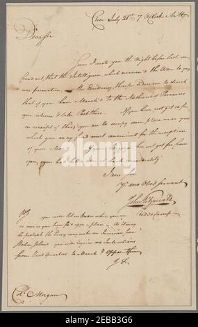 Fitzgerald, John. Clove. to Colonel Morgan Stock Photo - Alamy