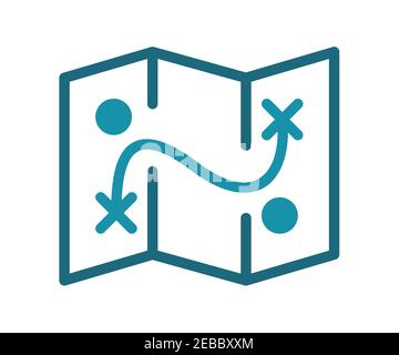 plan time line route single isolated icon with dashed line or dash ...