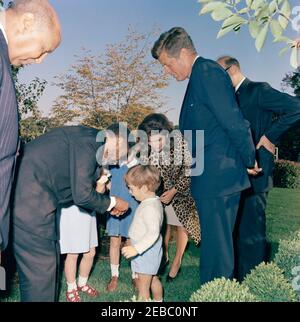 Emperor Haile Selassie of Ethiopia stands with Rep. Adam Clayton Powell ...