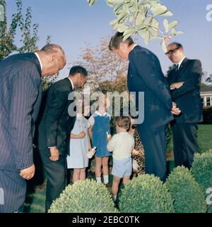 Emperor Haile Selassie of Ethiopia stands with Rep. Adam Clayton Powell ...