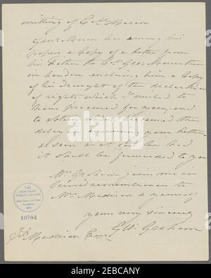 Letter from George Graham Stock Photo - Alamy