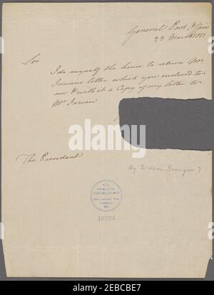 Letter from Gideon Granger Stock Photo - Alamy