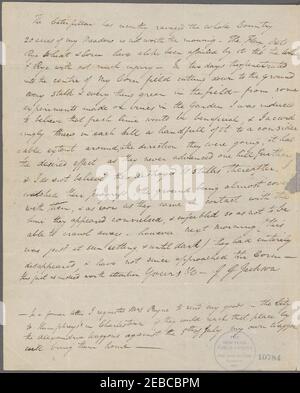 Letter from James G. Jackson Stock Photo - Alamy