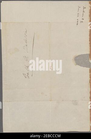 Letter from James G. Jackson Stock Photo - Alamy