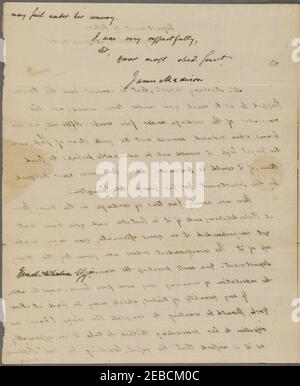 Letter to Israel Whelen, Esq Stock Photo - Alamy