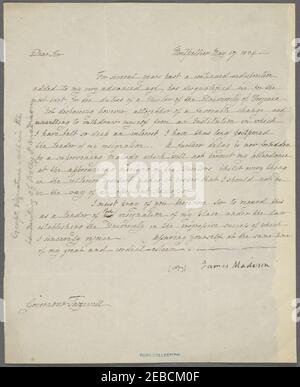 Letter to Littleton W. Tazewell Stock Photo - Alamy