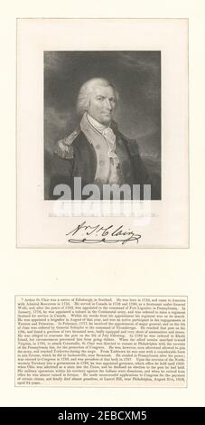 Major General Arthur St. Clair was an American soldier and statesman ...