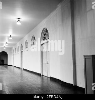 White House Rooms: East Wing Corridor, Grand Staircase. Corridor in the ...