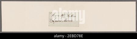 Morris, Lewis. Clipped signature Stock Photo - Alamy