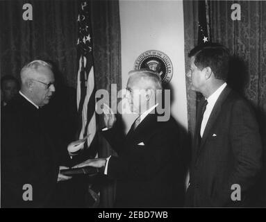 Swearing in ceremony, John McCone, Director of the Central Intelligence ...