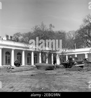 White House West Wing construction, 1934. FDR engaged an architect ...
