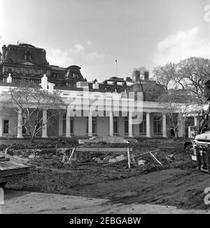 White House West Wing construction, 1934. FDR engaged an architect ...
