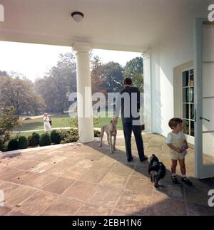 Nanny to the Kennedy children, Maud Shaw, holds John F. Kennedy, Jr ...