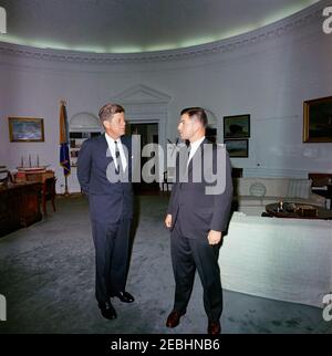 Visit of Secret Service Agent Edward Morey. President John F. Kennedy ...