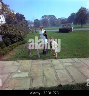 Nanny to the Kennedy children, Maud Shaw, holds John F. Kennedy, Jr ...