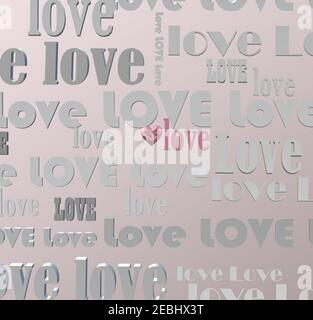 Golden Happy Valentine's Day inscription - three dimensional ...