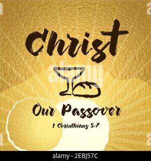 Passion Friday Christ is our Passover. Easter Sunday He is risen card ...