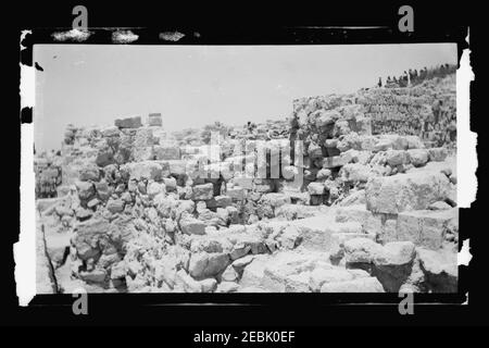 Northern views. The excavations at Samaria. Ruins of Ahab's Palace ...