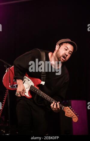 Ruben Nielson of Unknown Mortal Orchestra performing live on stage at ...