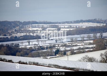 Rutland, UK. 11th Feb, 2021. Morcott windmill in Morcott, Rutland, is ...