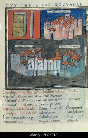 The 'Notitia Dignitatum Dux Belgicae secundae' is a historical document ...