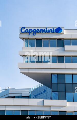 Exterior view of the headquarters of Capgemini, a French digital ...