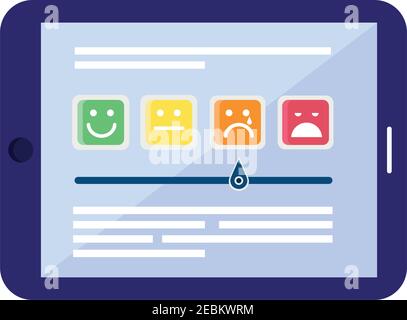 customer satisfaction bar colors and emojis measure icon Stock Vector ...