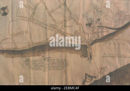 Novi sad map 1745 Stock Photo - Alamy