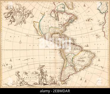 Novissima et accuratissima totius Americae descriptio Cartographic ...