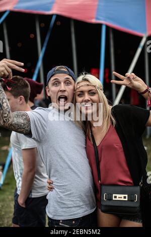General views of the Saturday at the 2015 Reading Festival Stock Photo ...