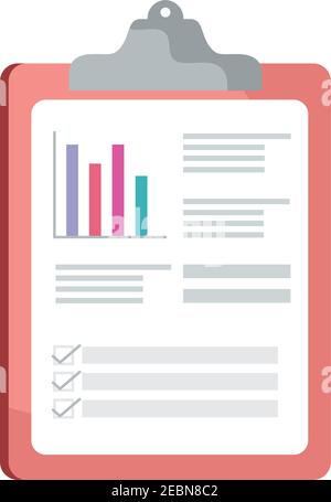 statistics infographic in clipboard line style Stock Vector Image & Art ...