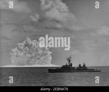 Nuclear depth charge explodes near USS Agerholm (DD-826) on 11 May 1962 ...