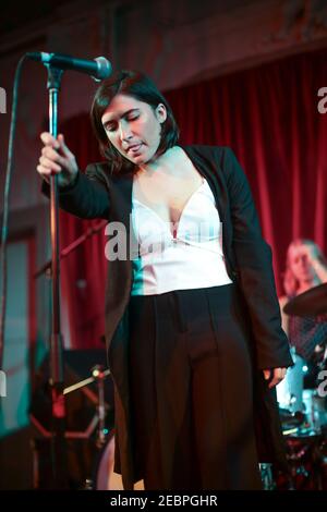 Hannah Field of Little May performing live on stage at Bush Hall in ...