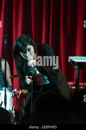 Hannah Field of Little May performing live on stage at Bush Hall in ...