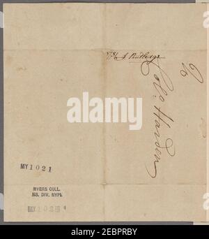 Rutledge, John Cheraws To Col Harden Digitization was made possible by ...