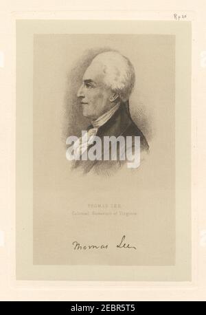 Thomas Lee, Colonial Governor of Virginia Stock Photo - Alamy