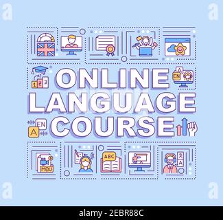 Online language course word concepts banner Stock Vector Image & Art ...