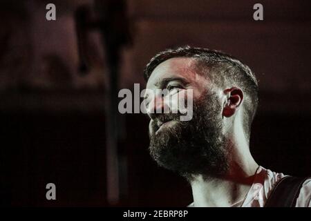 Sebastian Fox 'Bassi' of Mt Wolf performing live on stage at Bush Hall ...