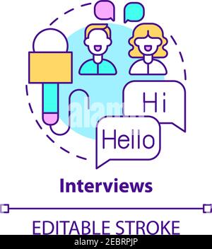 Interviews concept icon Stock Vector Image & Art - Alamy