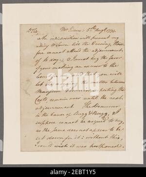 Walton, George. To John Houstoun Stock Photo - Alamy