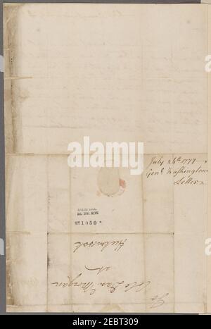 Washington, George. Camp at Ramapaugh. To Colonel Morgan Stock Photo ...