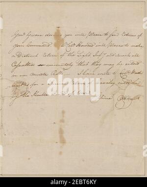 Williams, (Otho Holland). Camp Hicks Creek. To Brigadier General Morgan ...