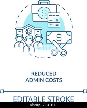 Reduced admin costs concept icon Stock Vector Image & Art - Alamy
