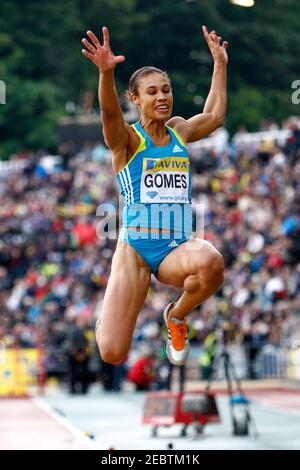 Naide Gomes in the women's long jump final at the 2010 European ...