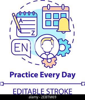 Practicing every day concept icon Stock Vector Image & Art - Alamy