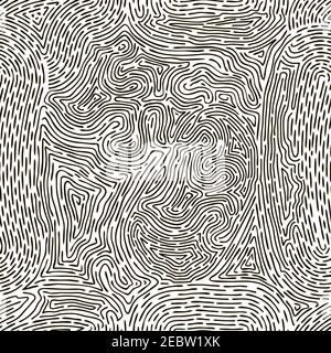 Abstract black fingerprints seamless pattern. Background fingerprint ...